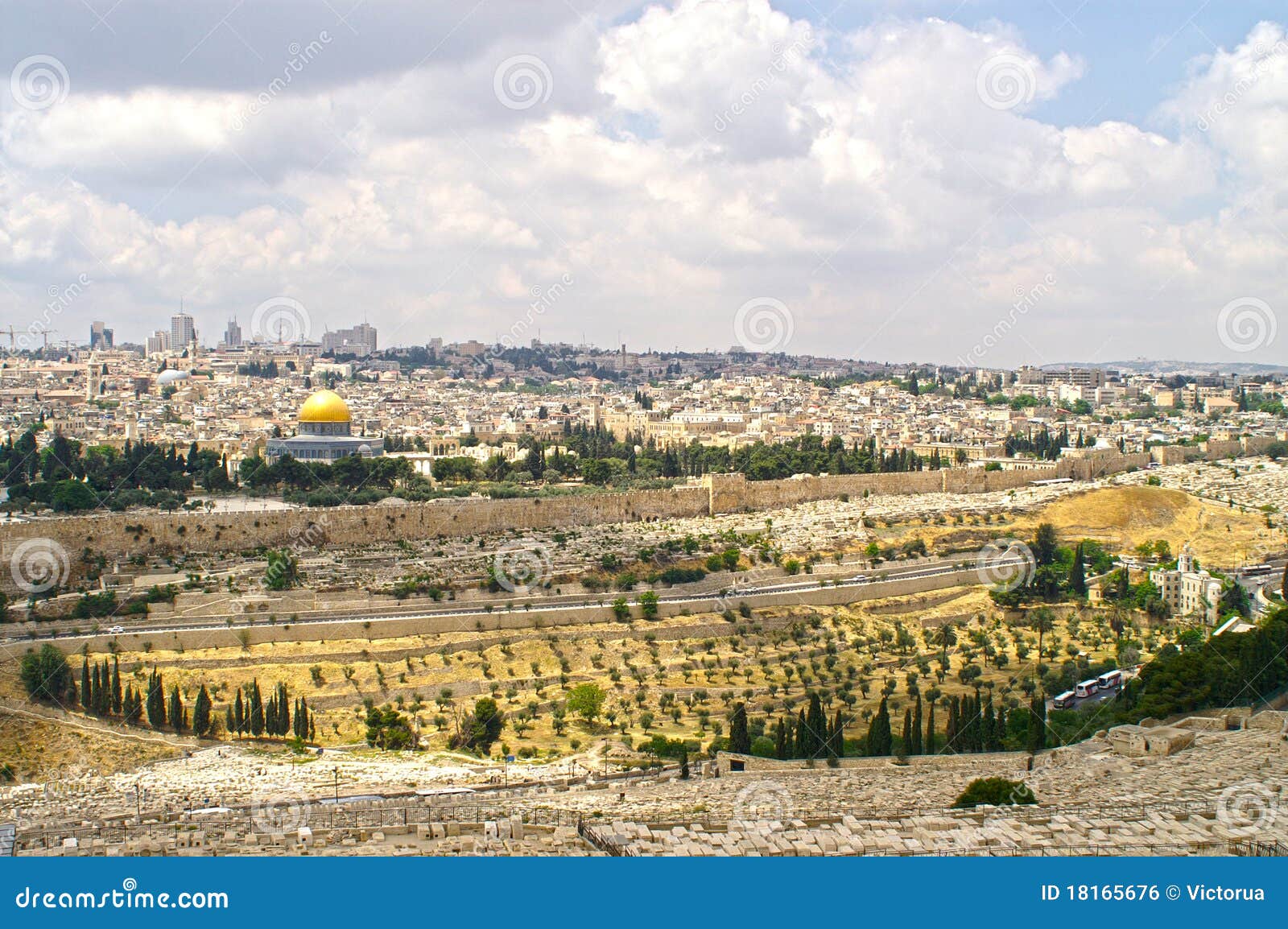 Panorama of Jerusalem 2 stock photo. Image of olives - 18165676