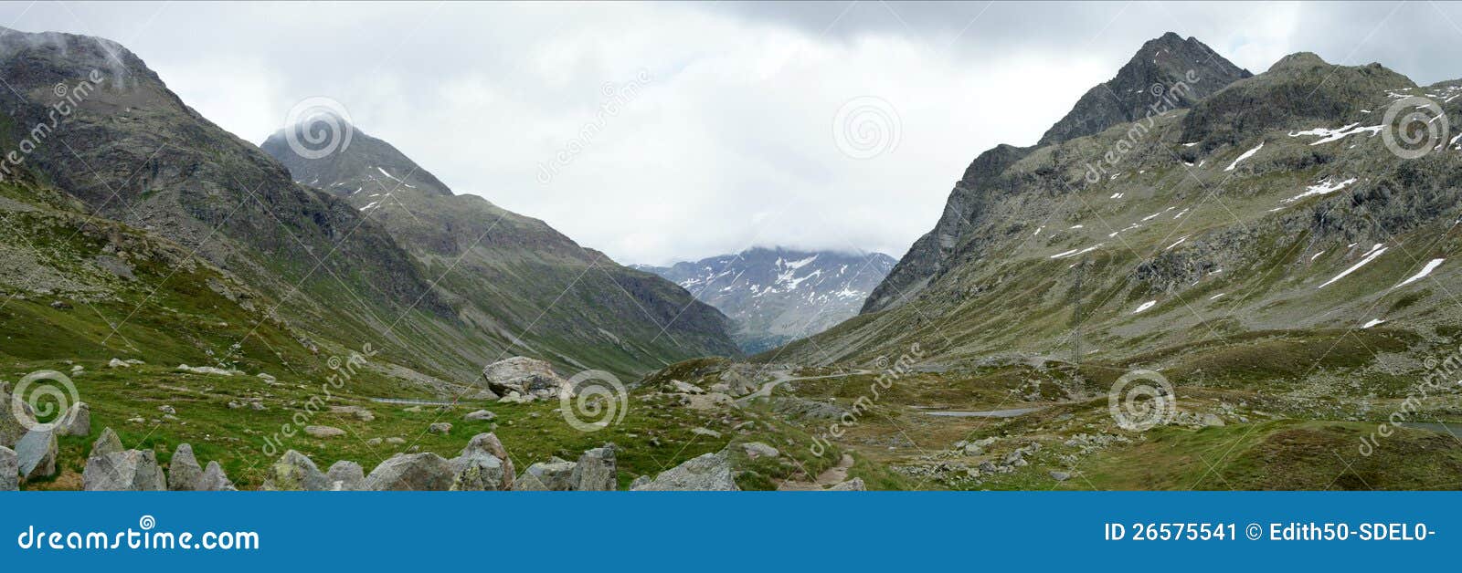 Panorama at Julier Pass in Switzerland Stock Image - Image of nature ...