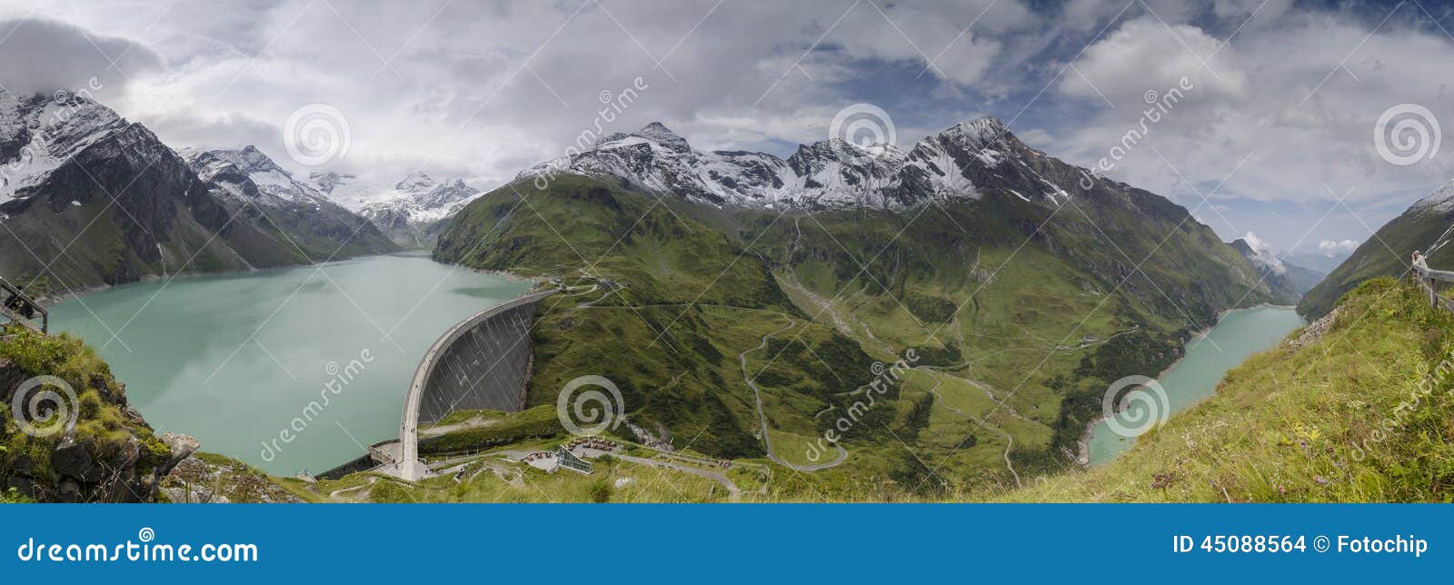 Panorama of Kaprun Dams 1, Austria Stock Photo - Image of landscape ...
