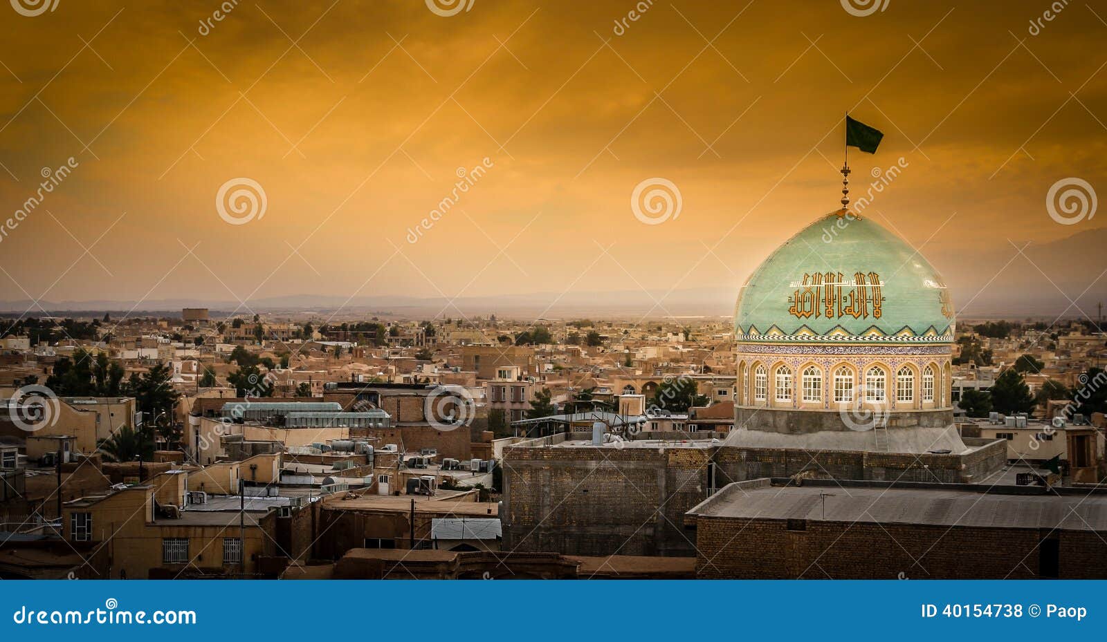 Panorama of Kashan stock photo. Image of dark, history - 40154738