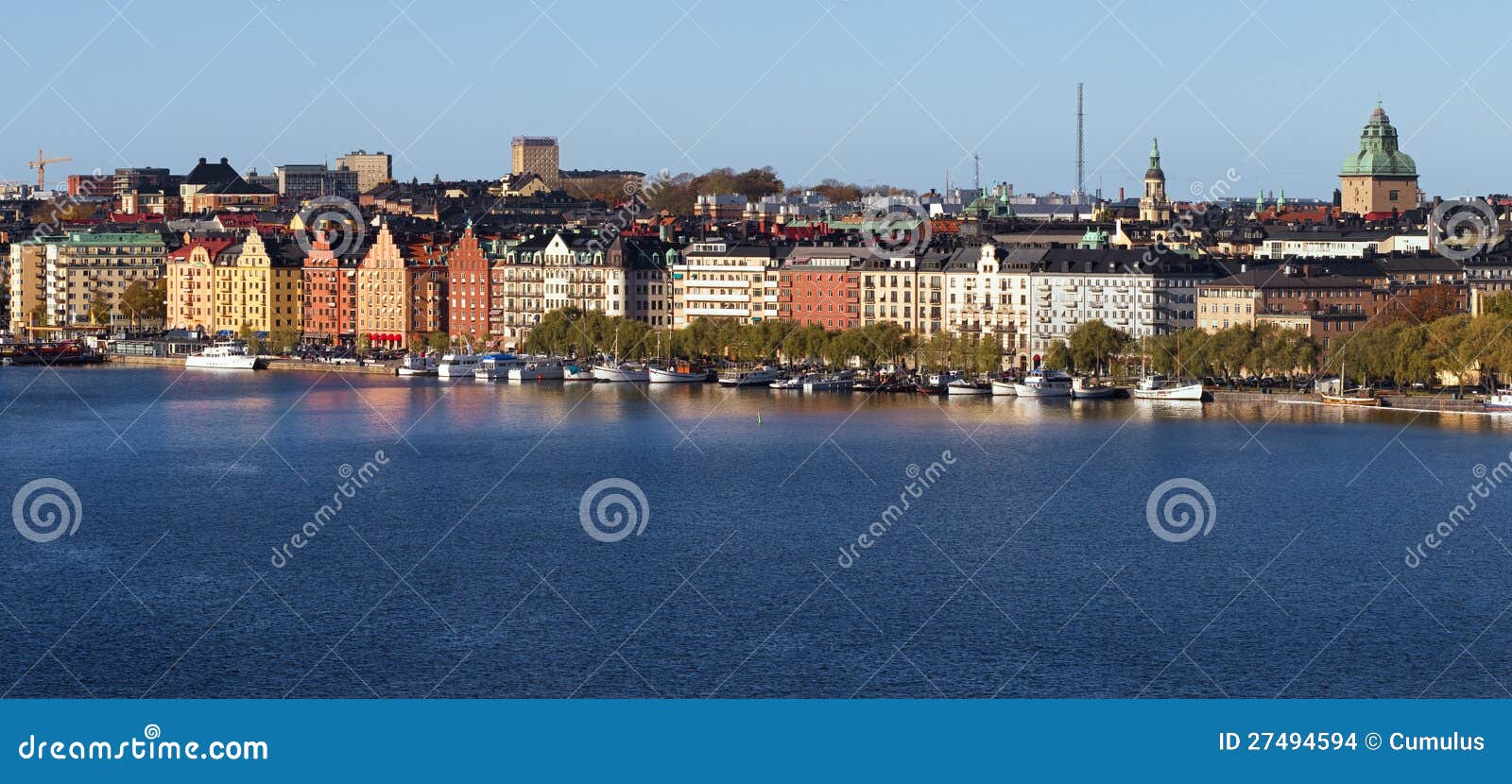 Panorama Kungsholmen, Stockholm. Arkivfoto - Bild av strand ...