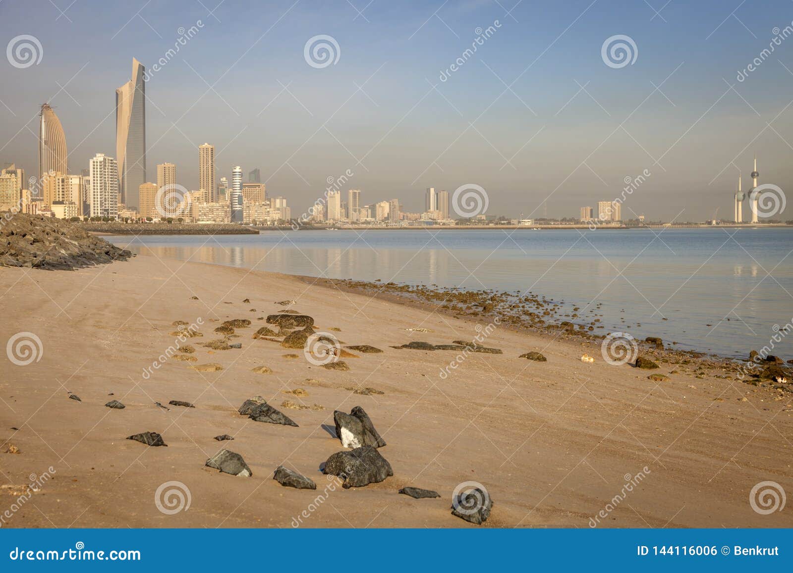 Panorama of Kuwait City from the Beach Stock Photo - Image of kuwait ...