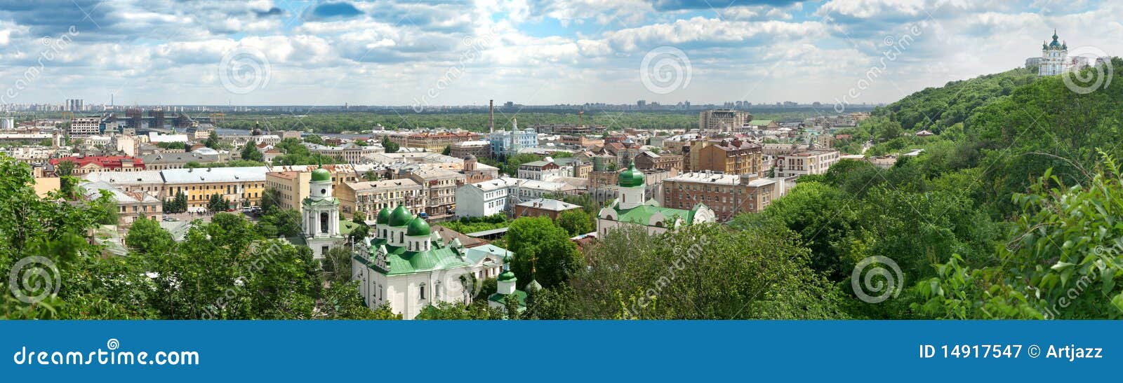 Panorama of the Kyiv stock image. Image of outdoors, famous - 14917547