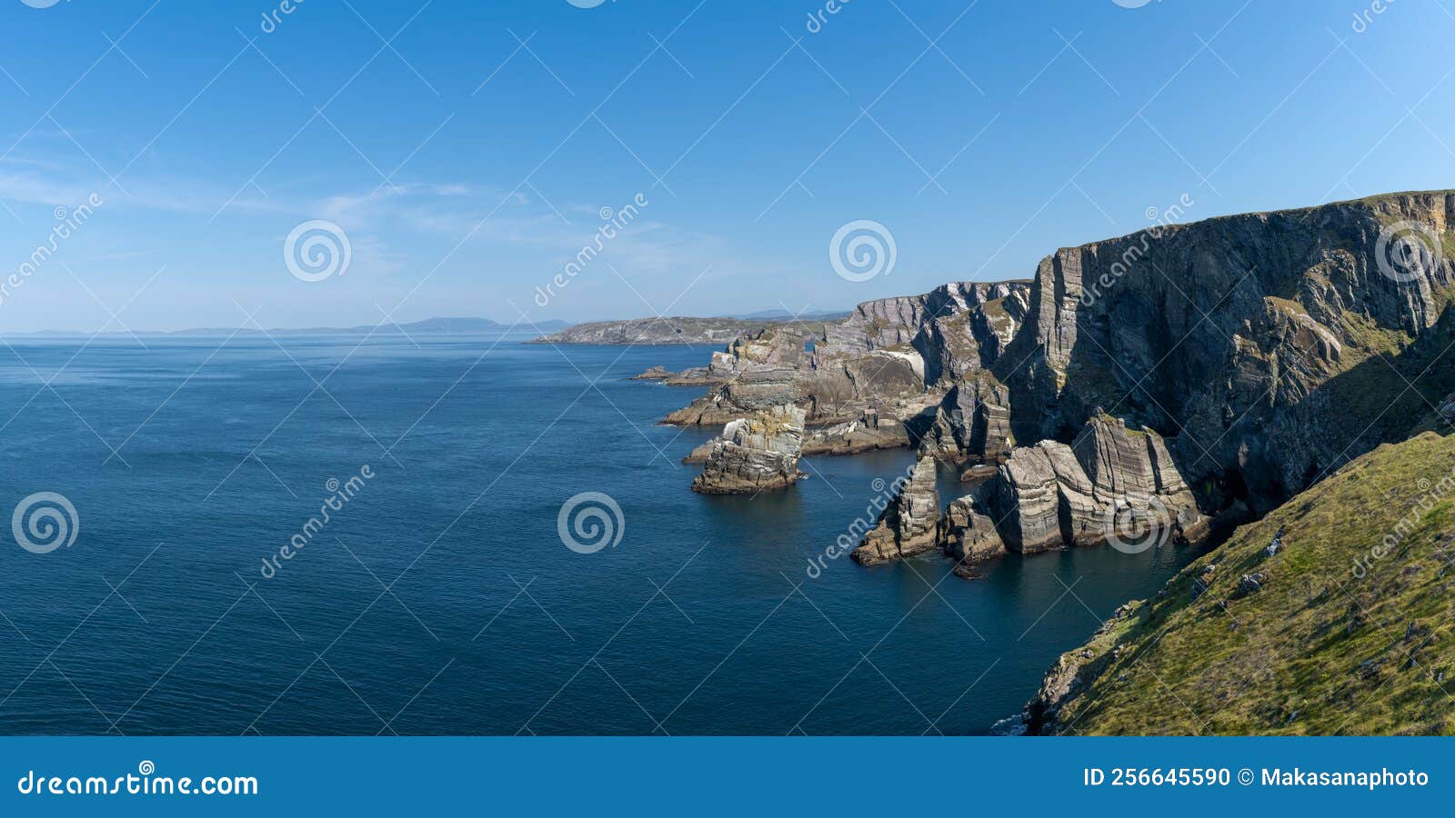 Panorama Landscape of the Cliffs and Coast of the Mizen Peninsula in ...