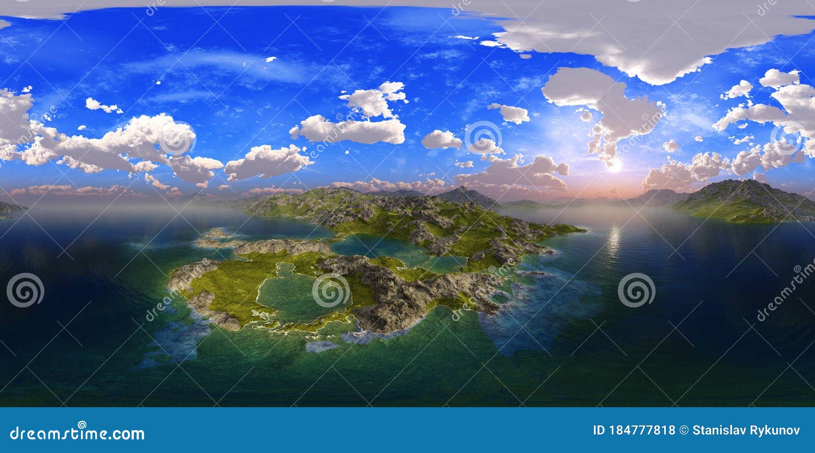 Panorama of the Landscape. HDRI Stock Photo - Image of natural, cloud ...
