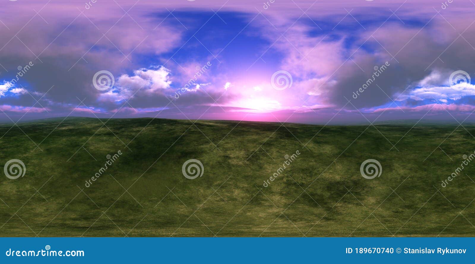 Panorama of the Landscape. HDRI Stock Illustration - Illustration of ...