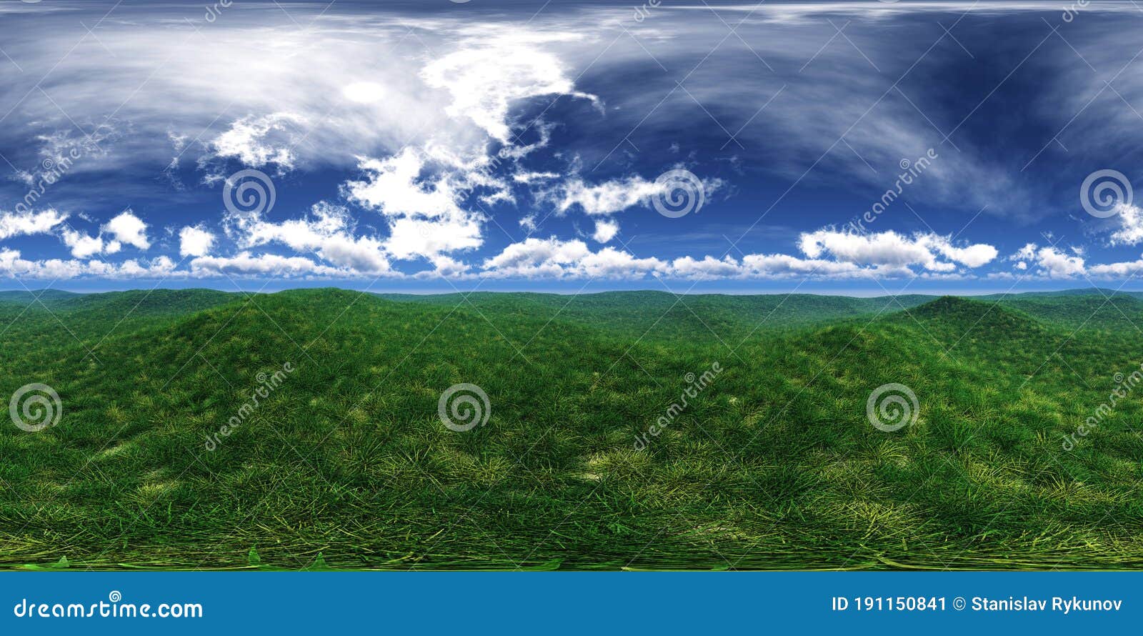 Panorama of the Landscape. HDRI Stock Illustration - Illustration of ...