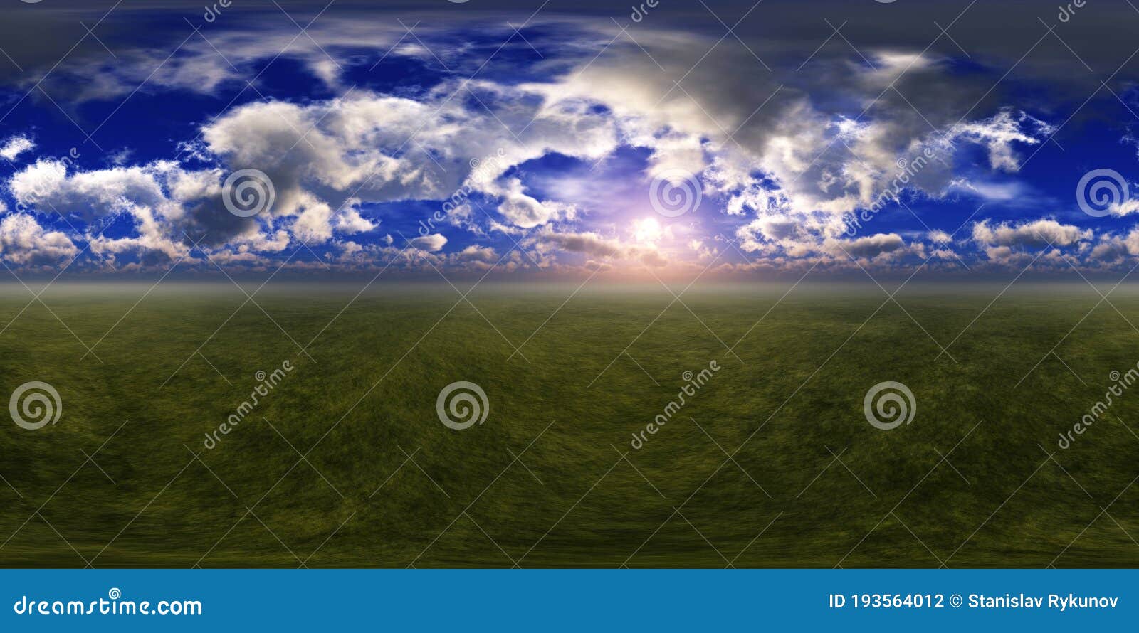 Panorama of the Landscape. HDRI Stock Illustration - Illustration of ...