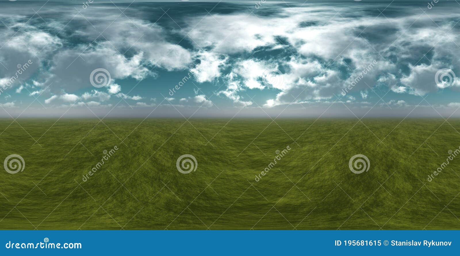 Panorama of the Landscape. HDRI Stock Illustration - Illustration of ...