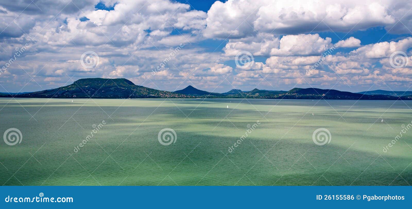 Panorama Landscape at Lake Balaton,Hungary Stock Photo - Image of ...