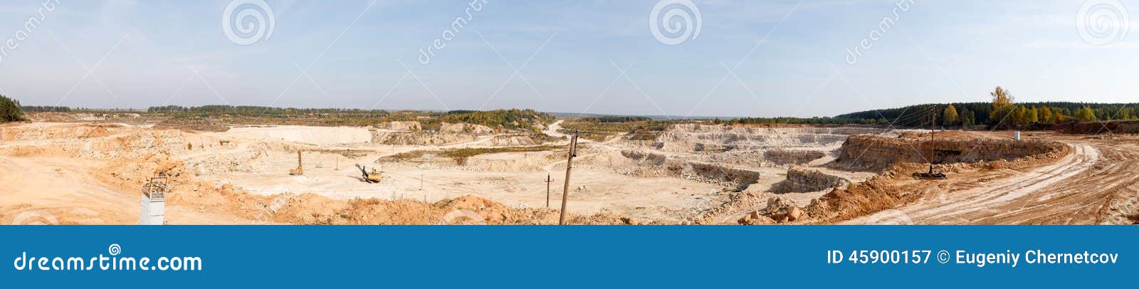 Panorama Large Quarry Limestone Ore Stock Image - Image of blocks ...
