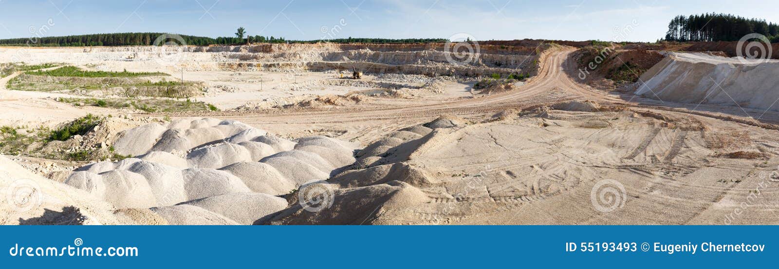 Panorama Large Quarry Limestone Ore Stock Image - Image of layers, rock ...