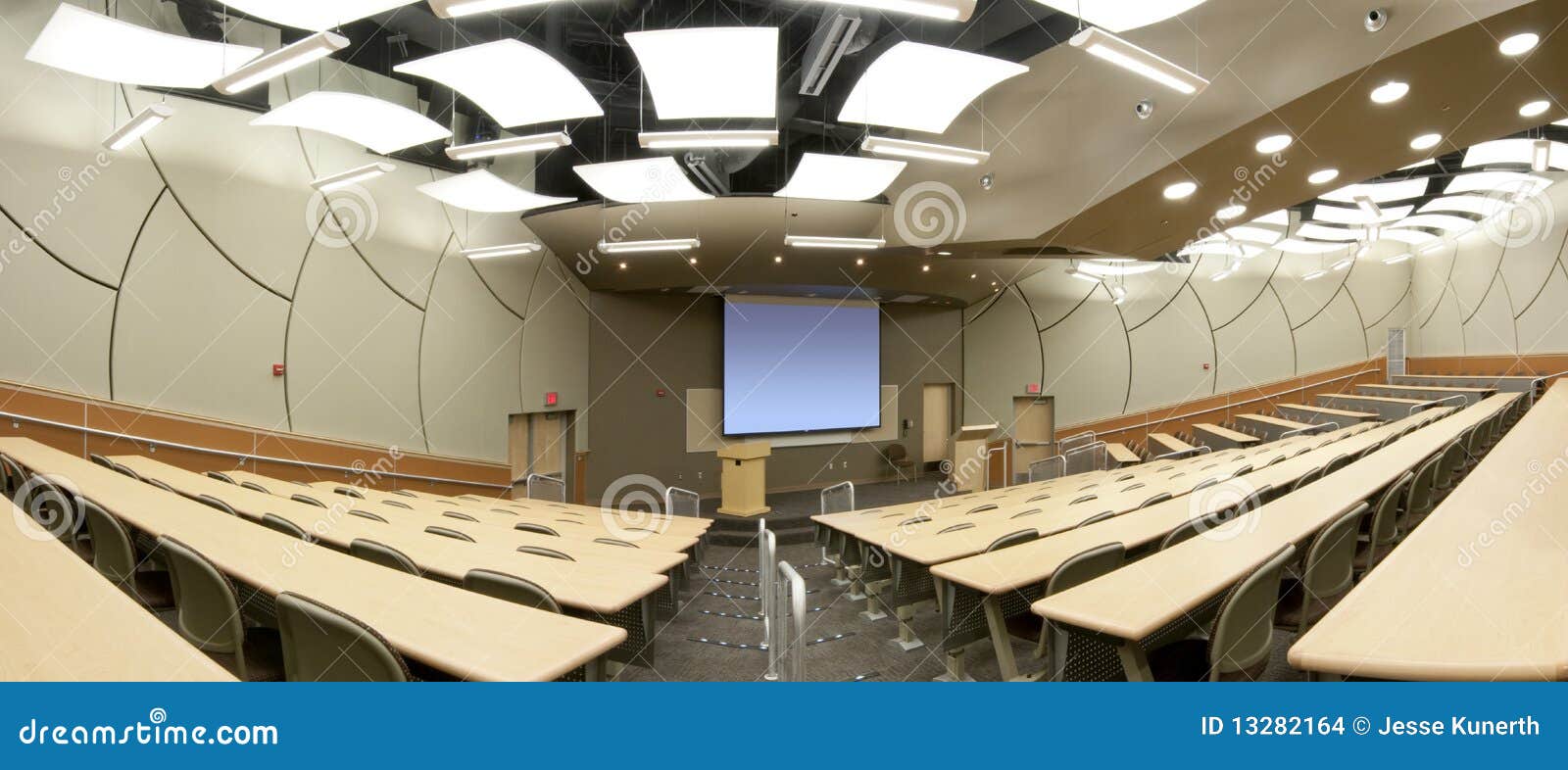 Panorama of Lecture Hall stock photo. Image of auditorium - 13282164