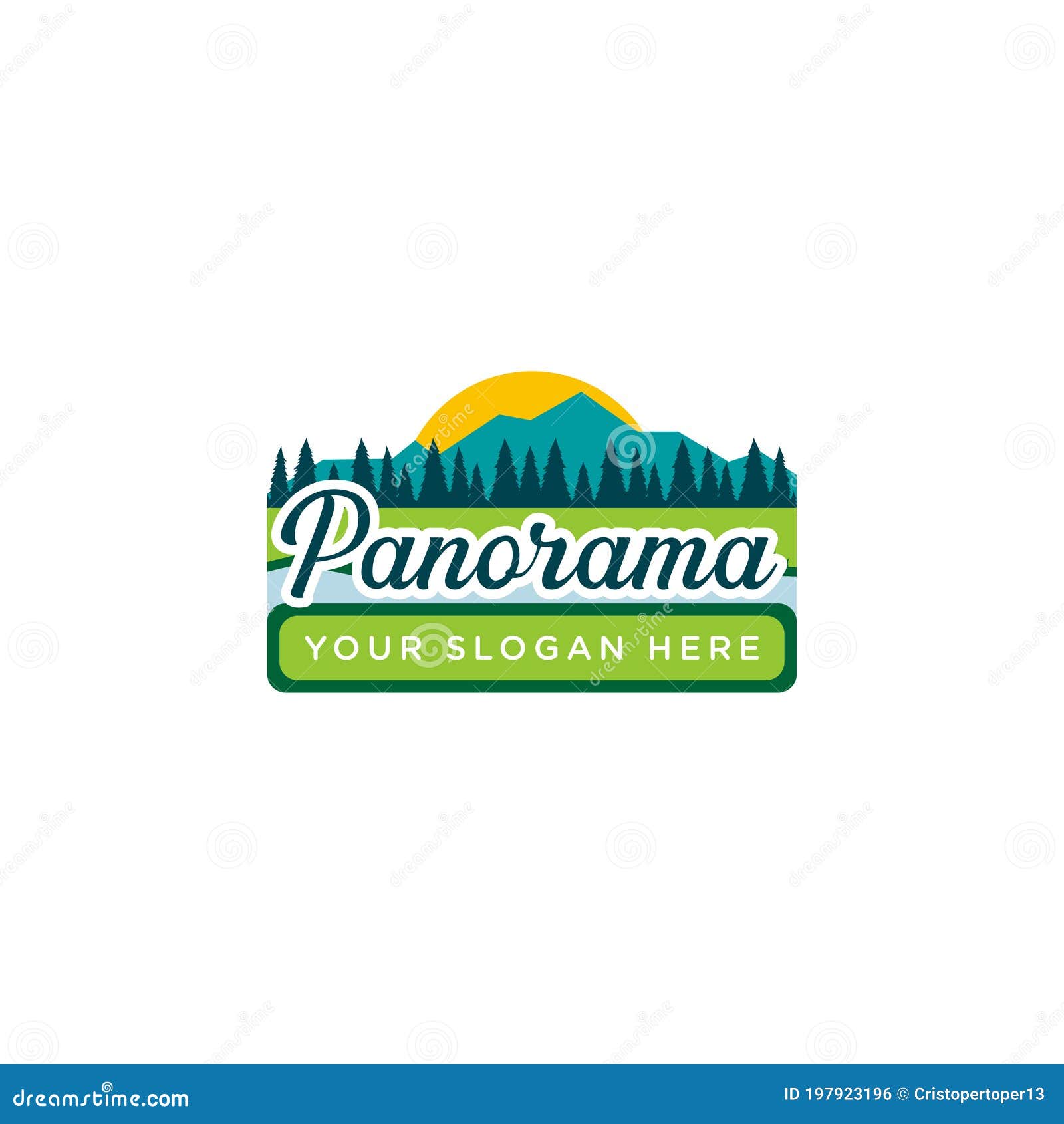 Panorama Logo Design Vector Stock Vector - Illustration of creative ...