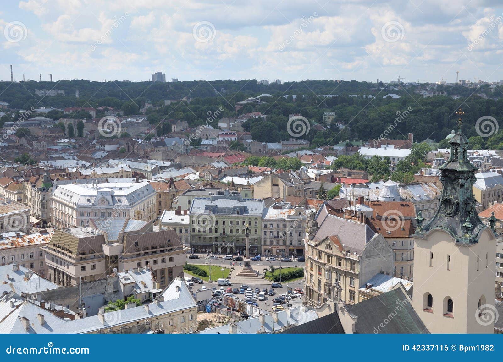Panorama Lviv. editorial photo. Image of landscape, europe - 42337116