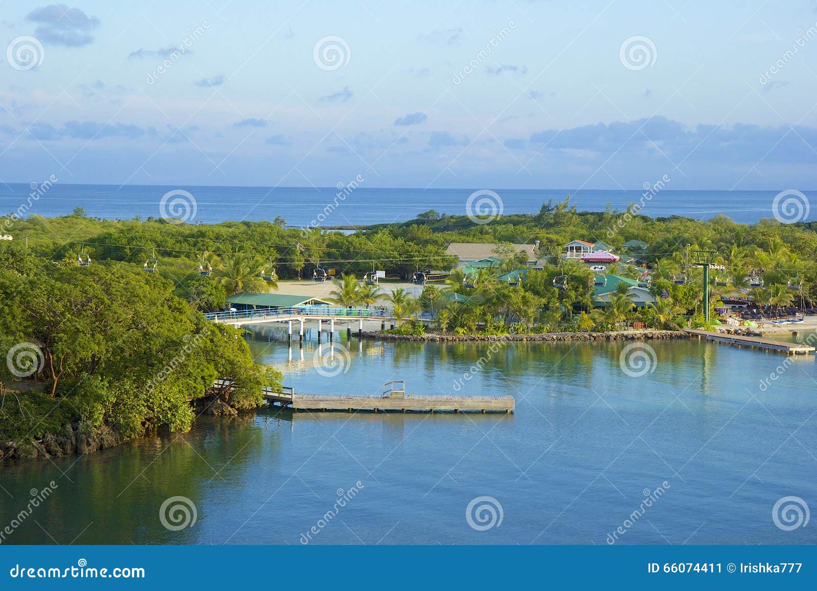 Cable Car In Mahogany Bay In Roatan, Honduras Royalty-Free Stock Image ...