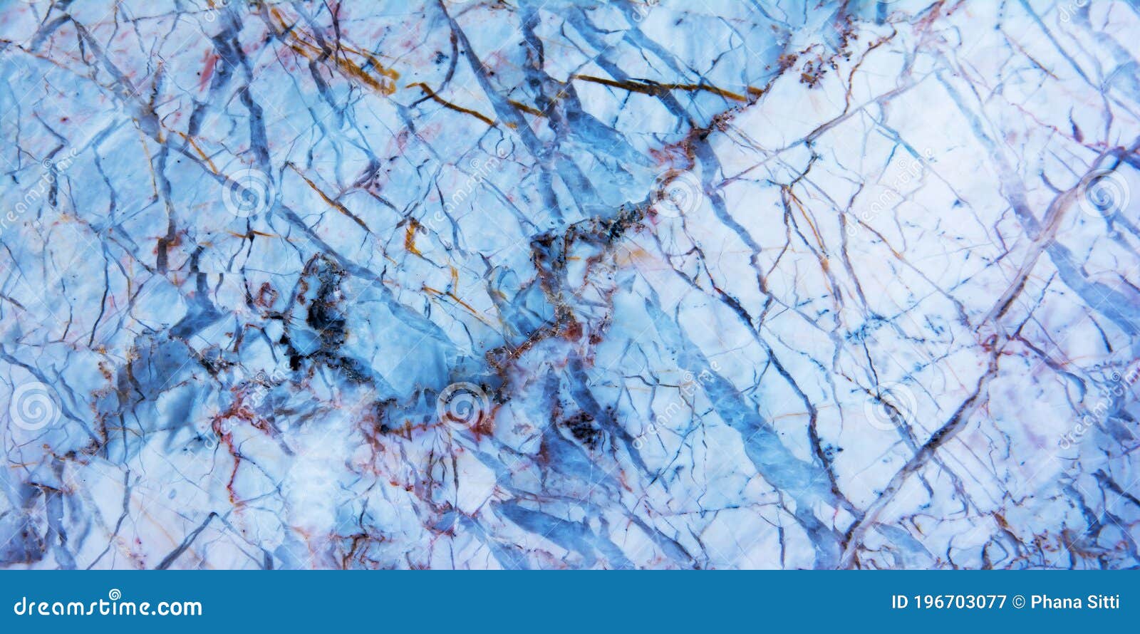 Panorama Beautiful Striped Blue Marble Texture Background. Panoramic ...