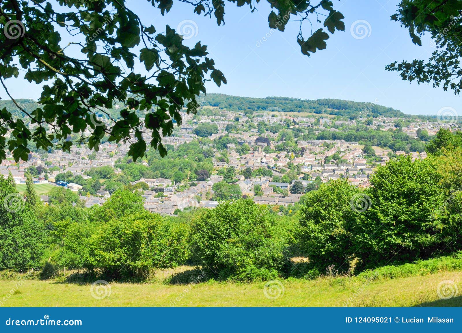 Matlock, Peak District, England Stock Image - Image of aerial, house ...