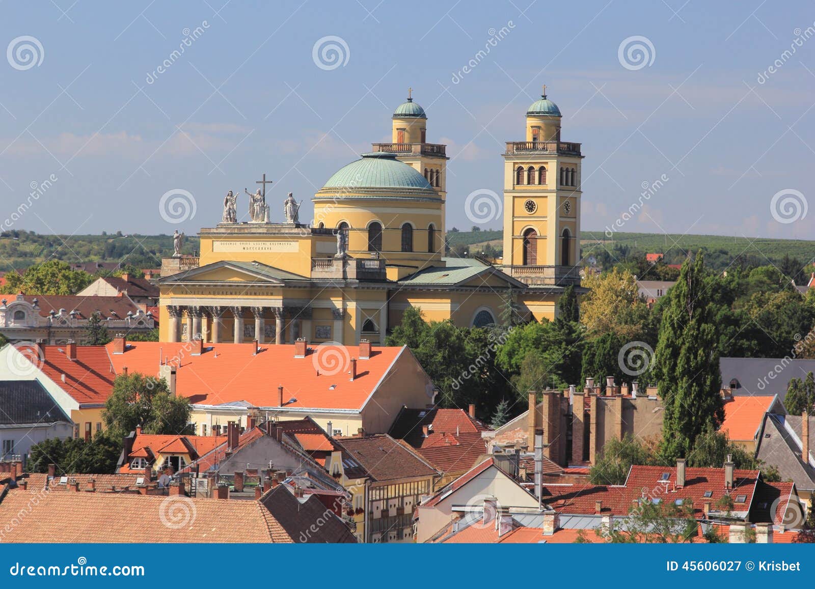 Panorama the Medieval Town of Eger.Hungary Stock Image - Image of stone ...