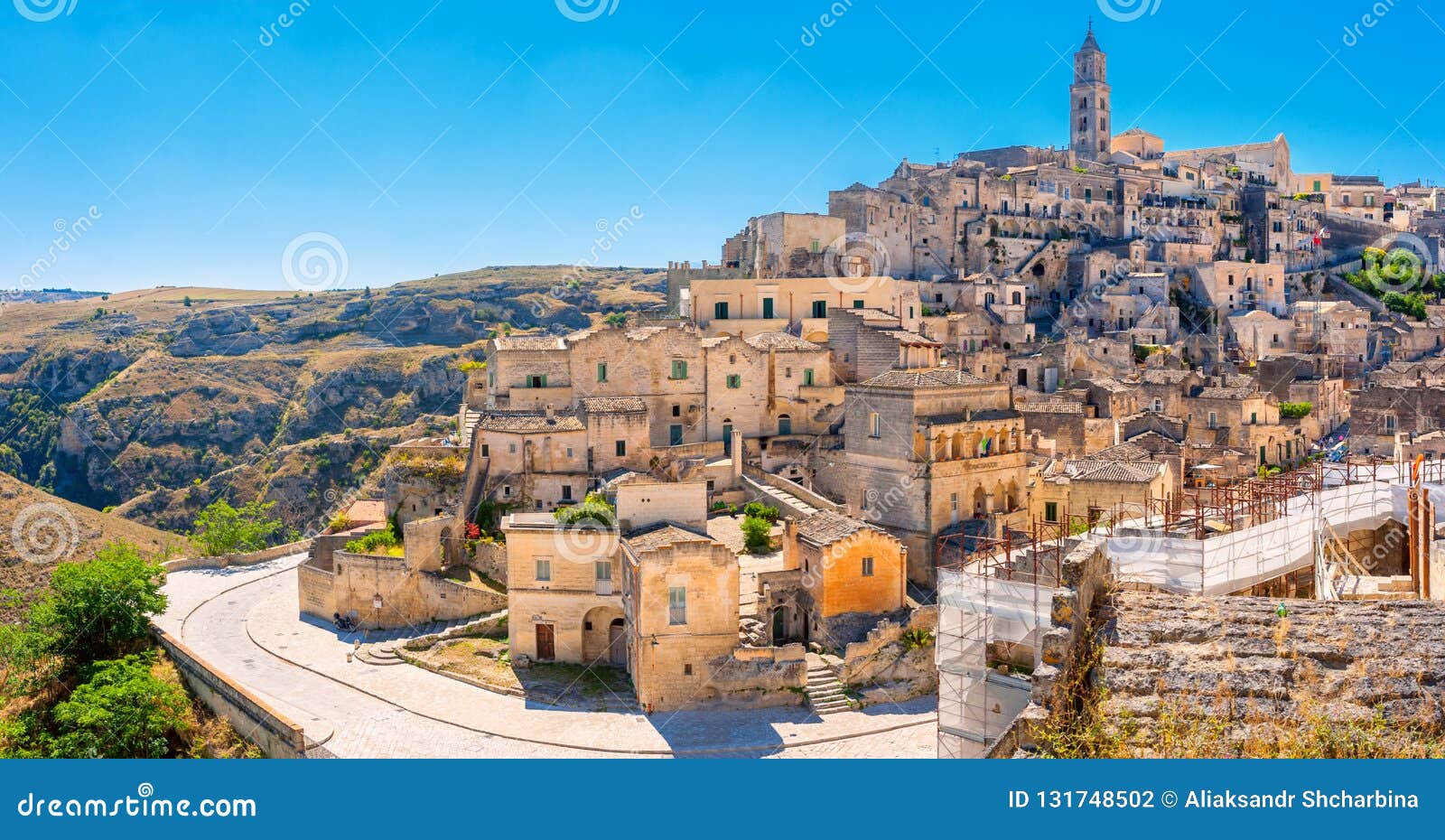Panorama of the Medieval Town of Matera Stock Photo - Image of matera ...