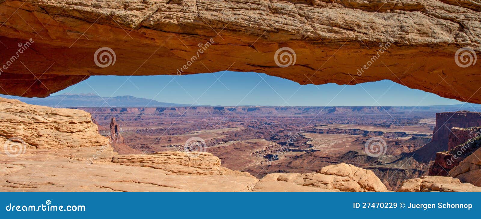 Panorama of Mesa Arch stock image. Image of desert, colorado - 27470229