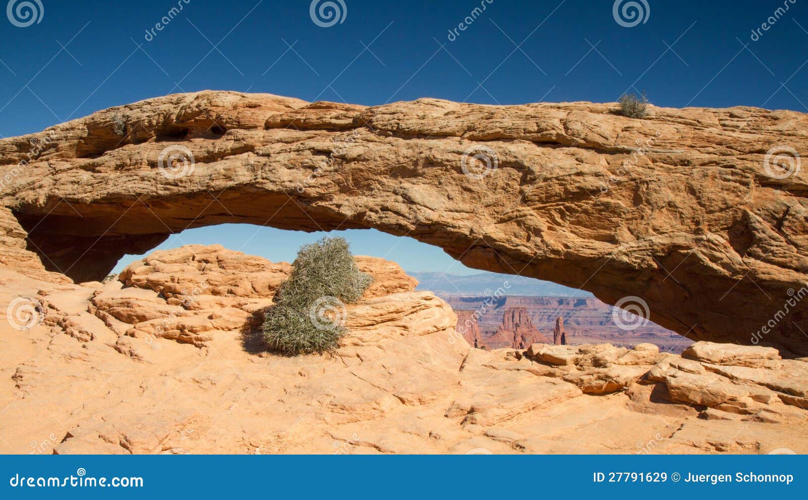 Panorama of Mesa Stone Arch Stock Image - Image of viewpoint, park ...