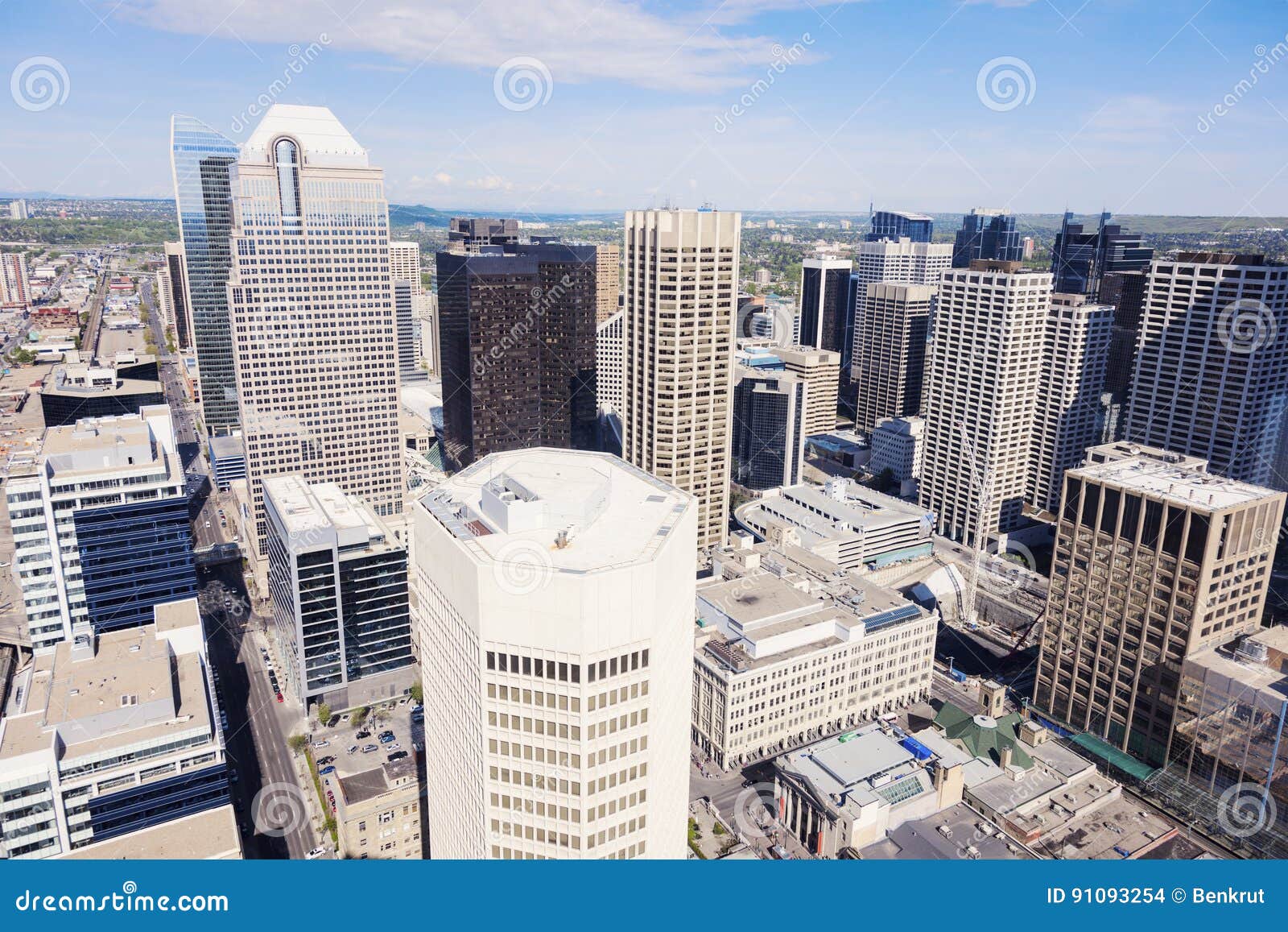 Panorama of Modern Calgary Skyline Stock Photo - Image of architecture ...