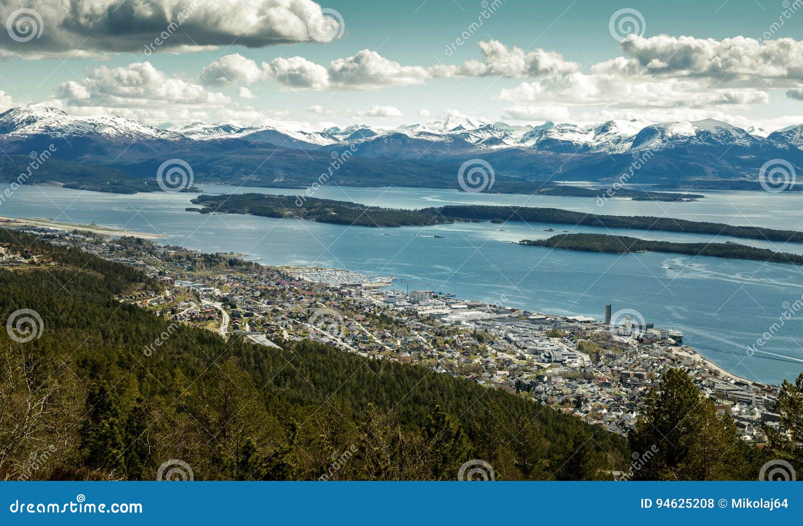Panorama of Molde town stock photo. Image of town, city - 94625208
