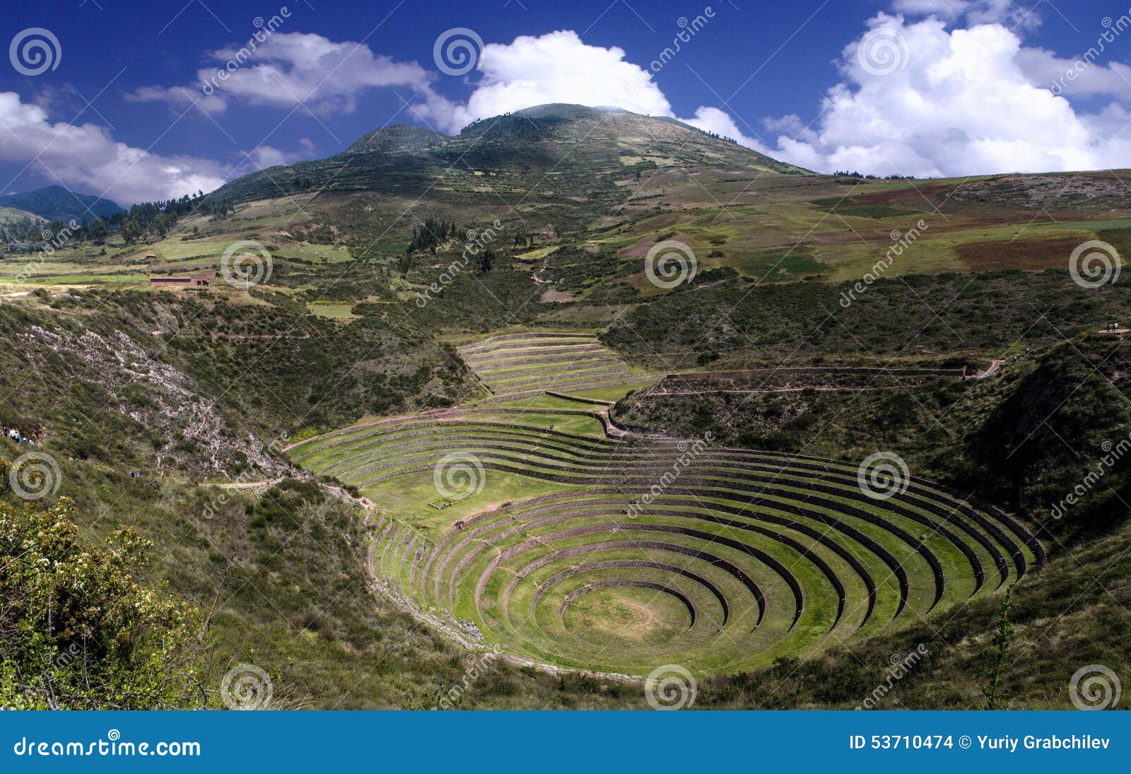 Panorama Moray. Peru stock photo. Image of machu, steps - 53710474