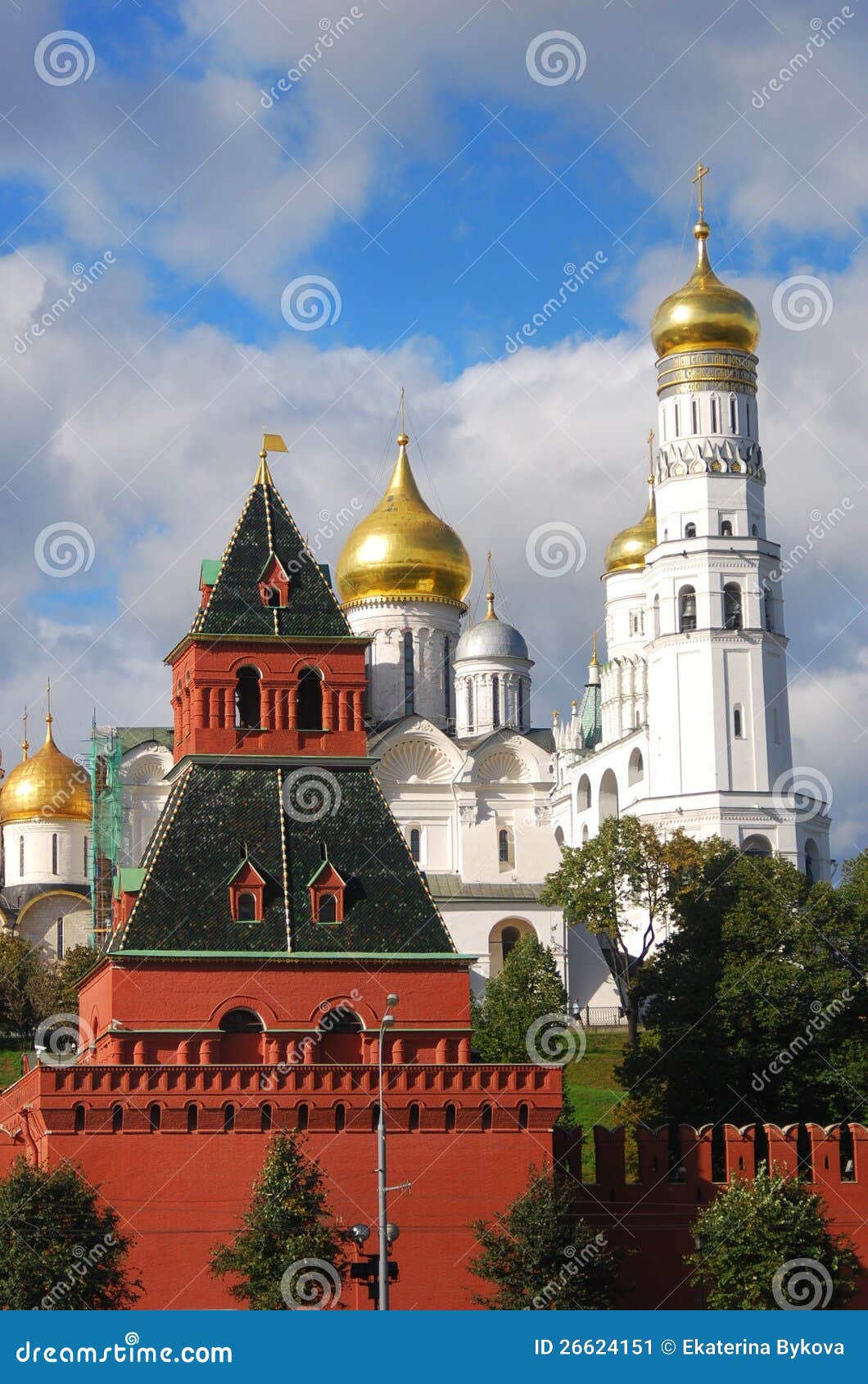 Panorama of Moscow Kremlin Churches. Stock Image - Image of cremlin ...