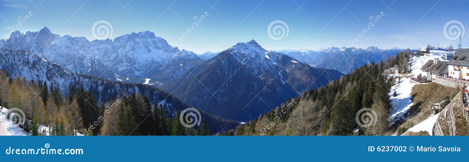 Panorama from Mount Lussari, Italy Stock Photo - Image of landscape ...