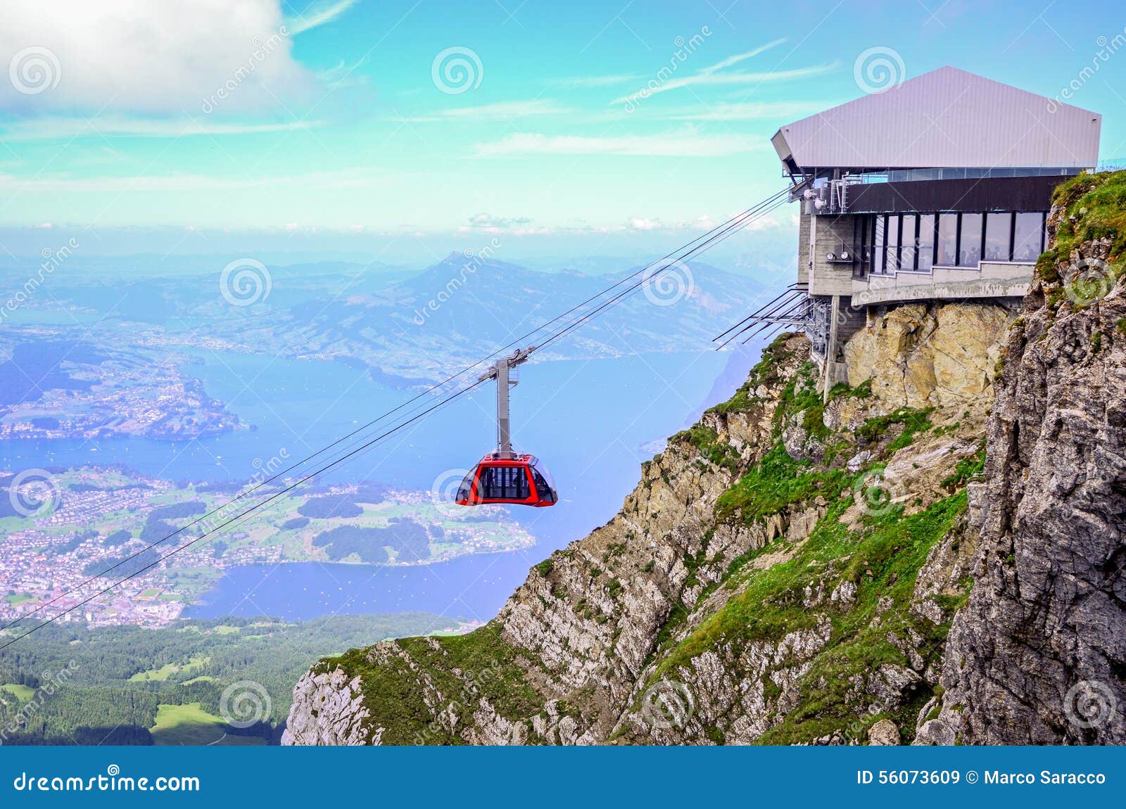 Panorama from Mount Pilatus, Switzerland Stock Image - Image of ...