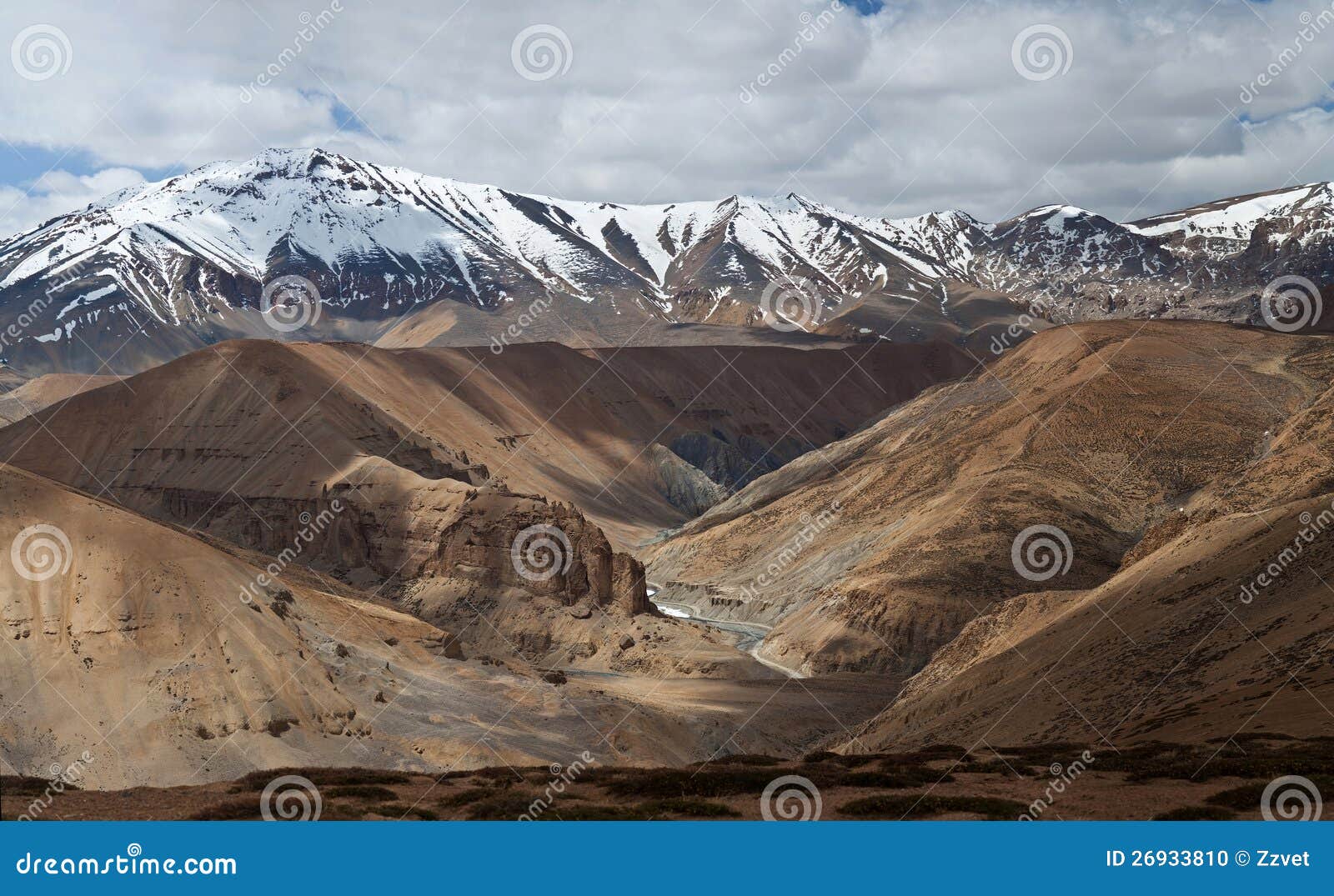 Panorama of Mountain Landscape in Ladakh, India Stock Photo - Image of ...