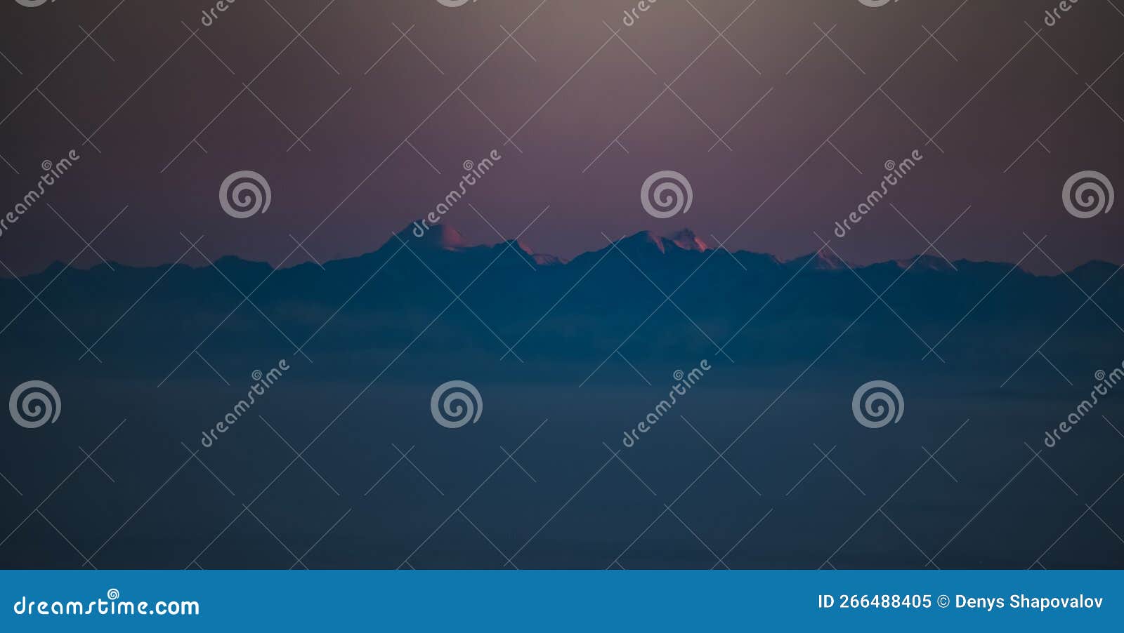 Panorama of the Mountain Range of the Caucasus Mountains at Sunset ...