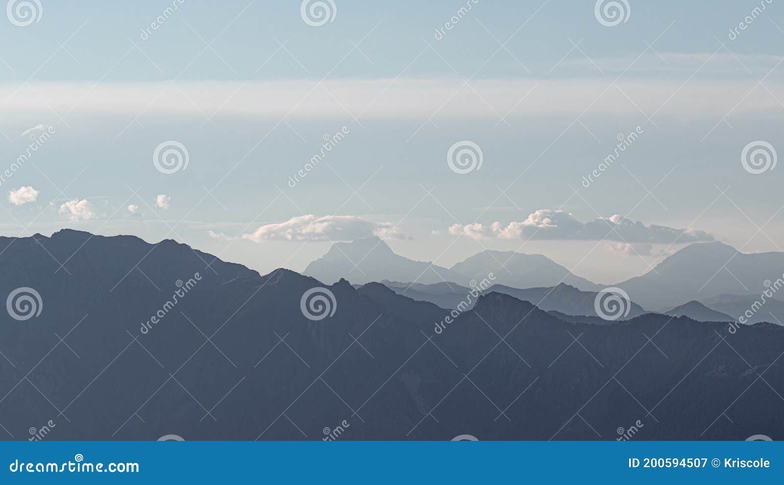 Panorama of the Mountain Range in the Distance. Stock Image - Image of ...