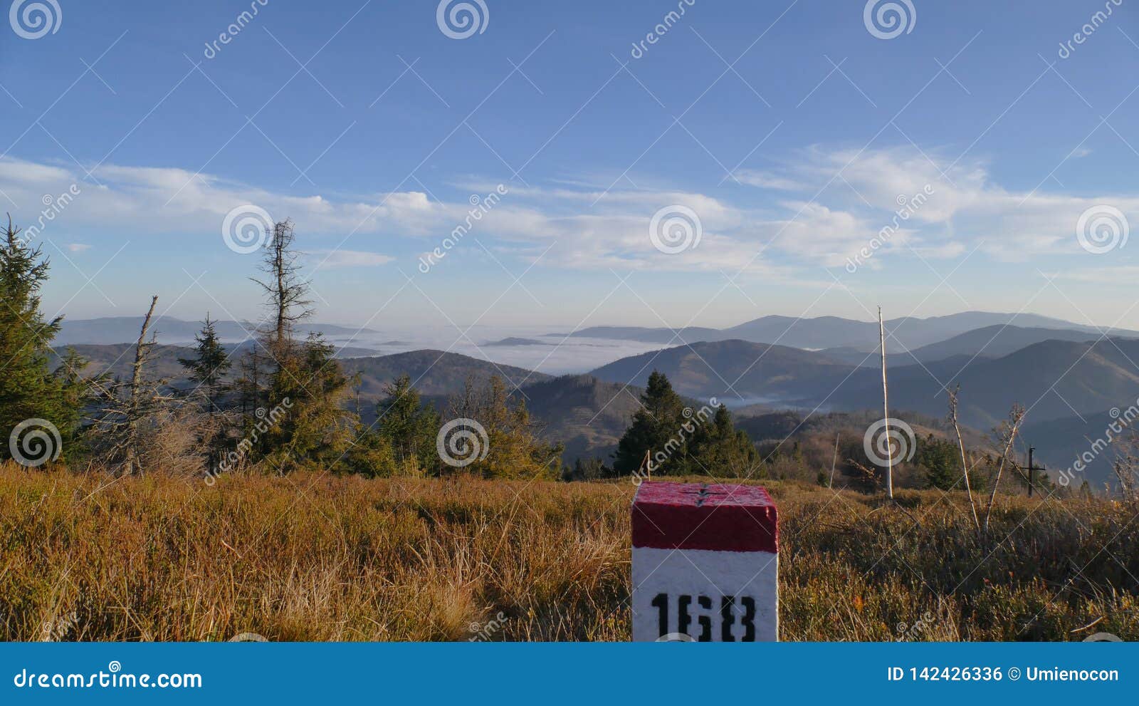 Panorama of Mountains on the National Border. Horizontal Stock Photo ...