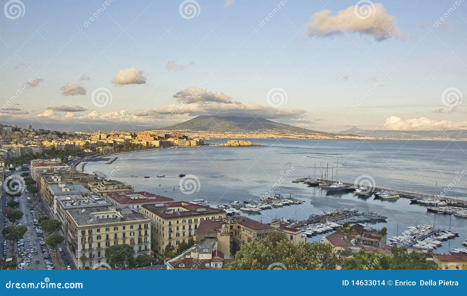 Panorama of Naples bay stock photo. Image of naples, view - 14633014