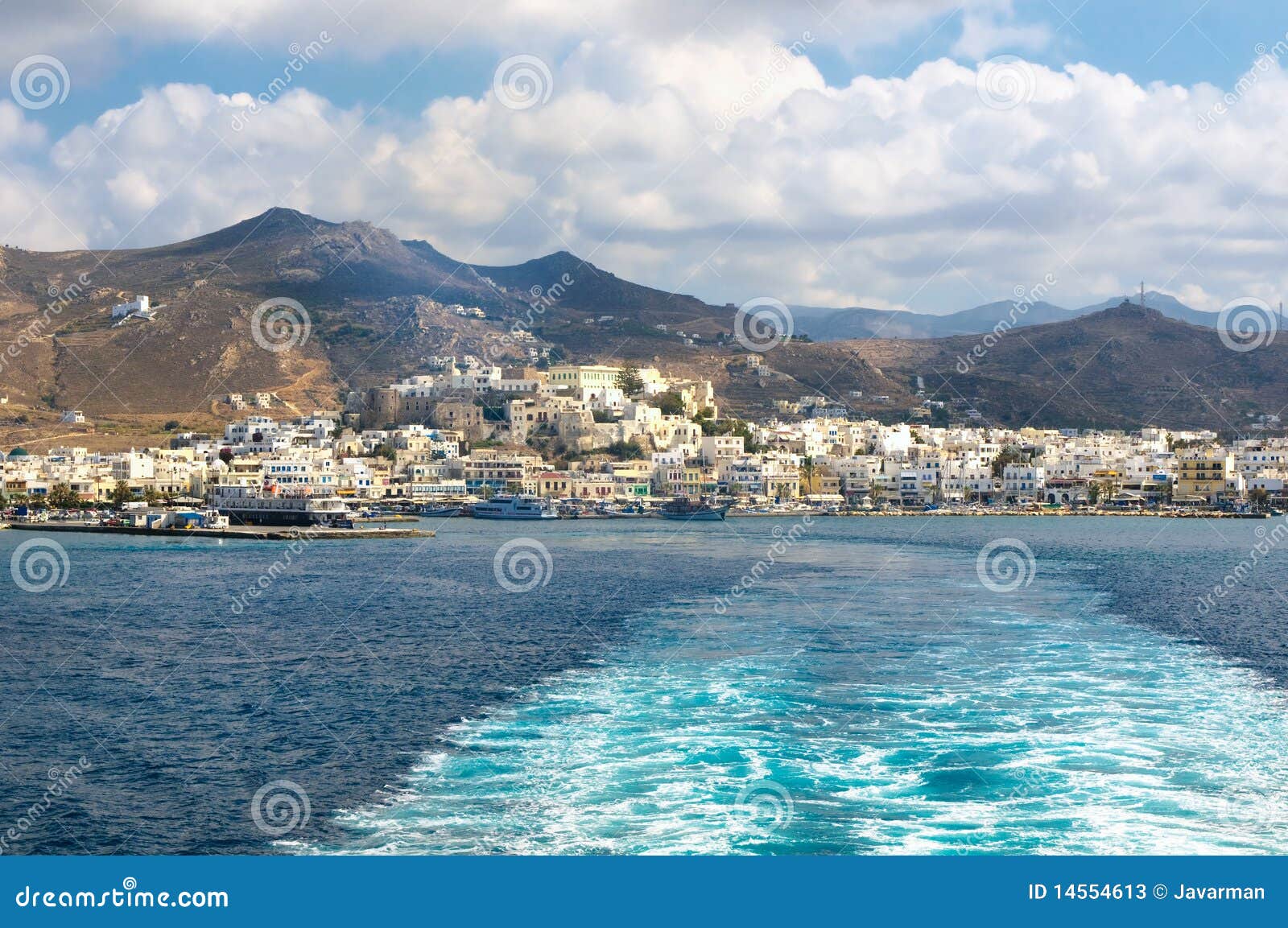 Panorama of Naxos, Cyclades, Greece Stock Image - Image of greece ...