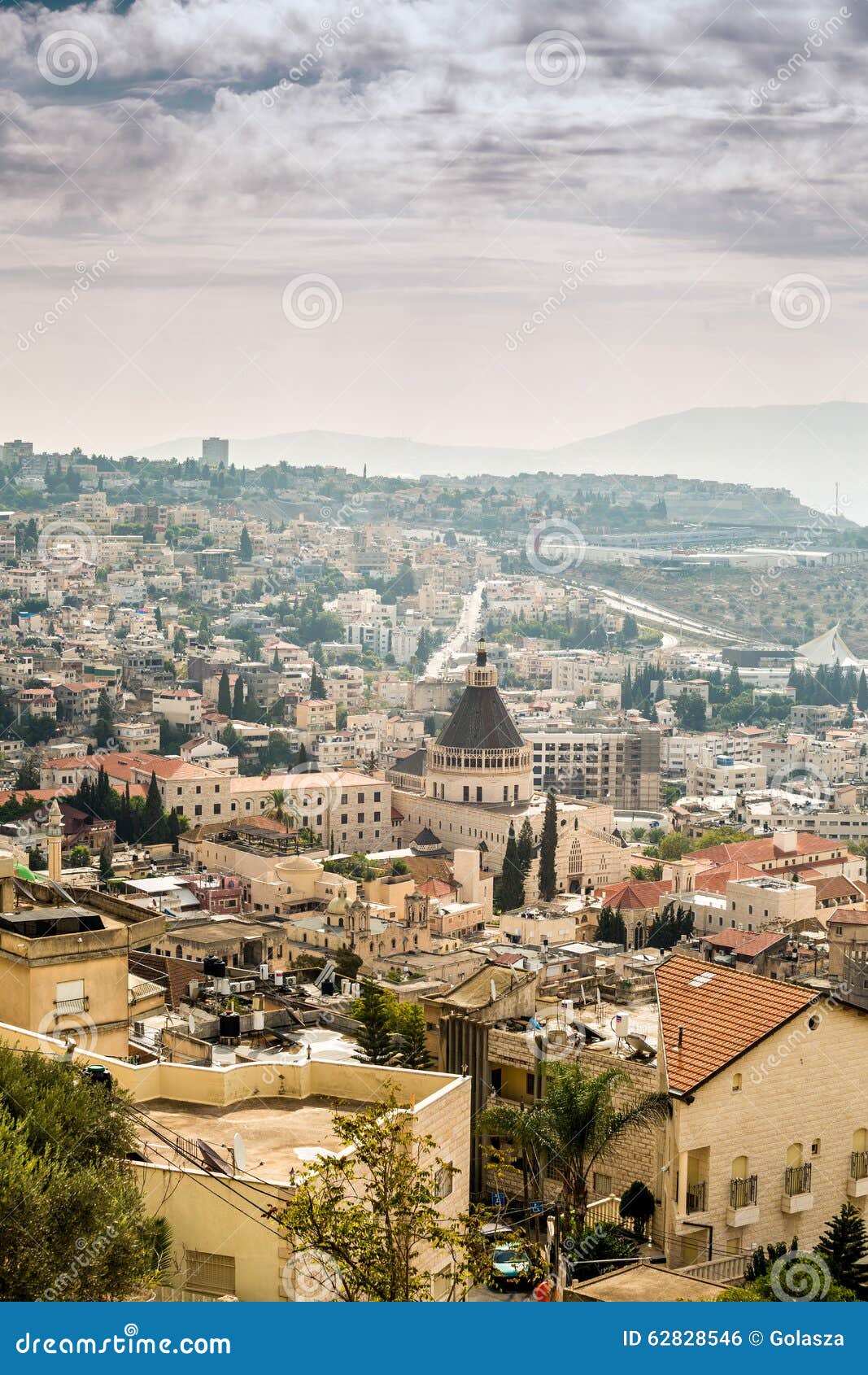 Panorama of Nazareth, Israel Stock Photo - Image of israel, birthplace ...