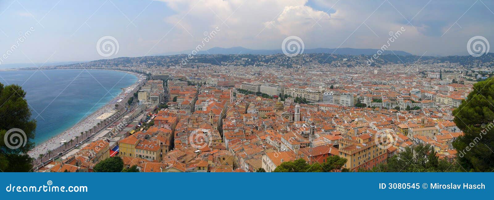 Panorama of Nice /France/ stock image. Image of blue, vieux - 3080545