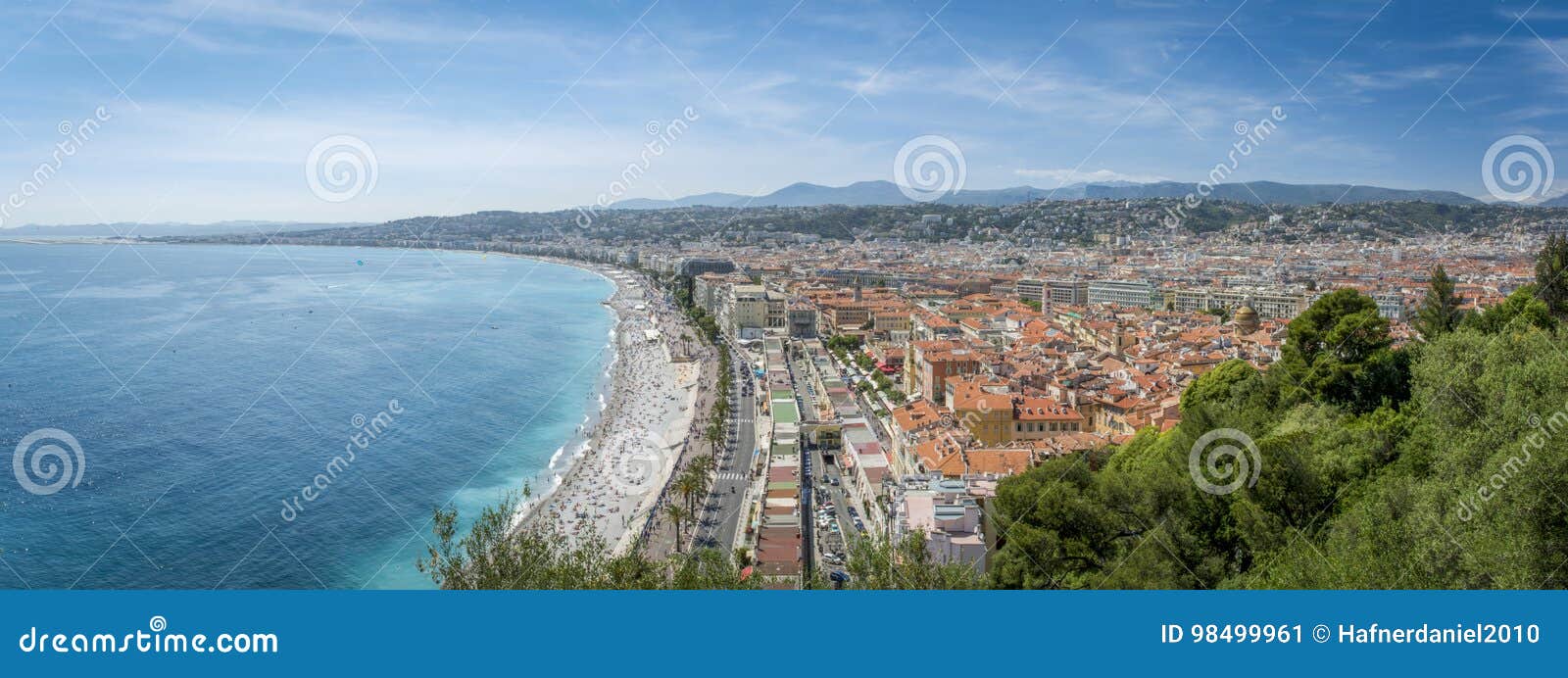 Panorama in Nice editorial photo. Image of coast, nice - 98499961