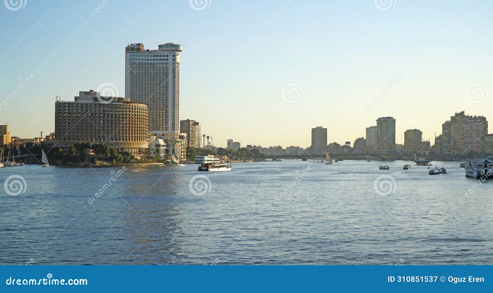 Panorama of Nile River. Cairo, Egypt Editorial Photography - Image of ...