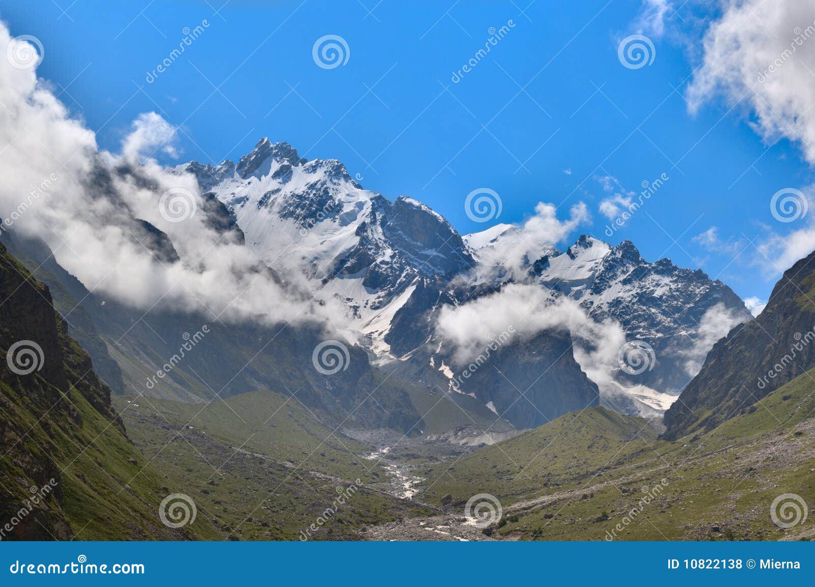 Panorama of Northern Massif at the Caucasian Mount Stock Photo - Image ...