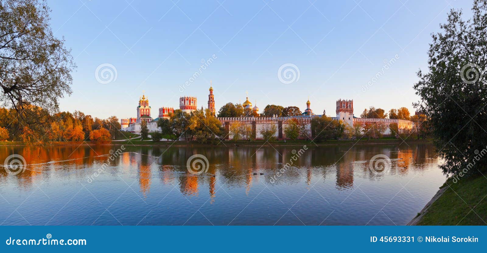 Panorama of Novodevichiy Convent in Moscow Russia Stock Image - Image ...
