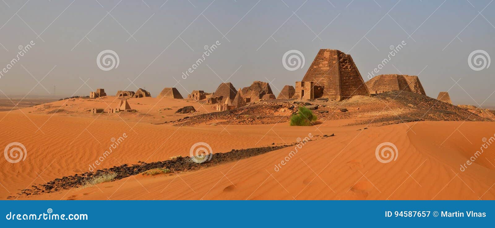 Panorama of Nubian Pyramids in Sudan Stock Image - Image of kushite ...