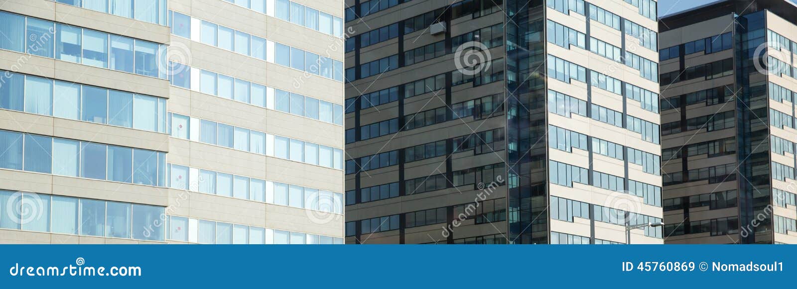 Panorama of Office Buildings Stock Image - Image of glassy, front: 45760869