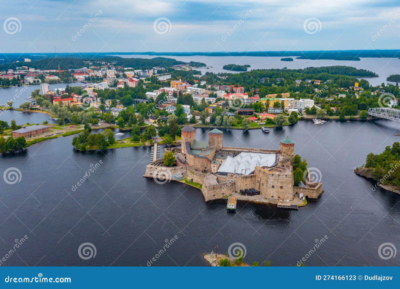 Panorama of Olavinlinna Castle in Savonlinna, Finland Stock Image ...