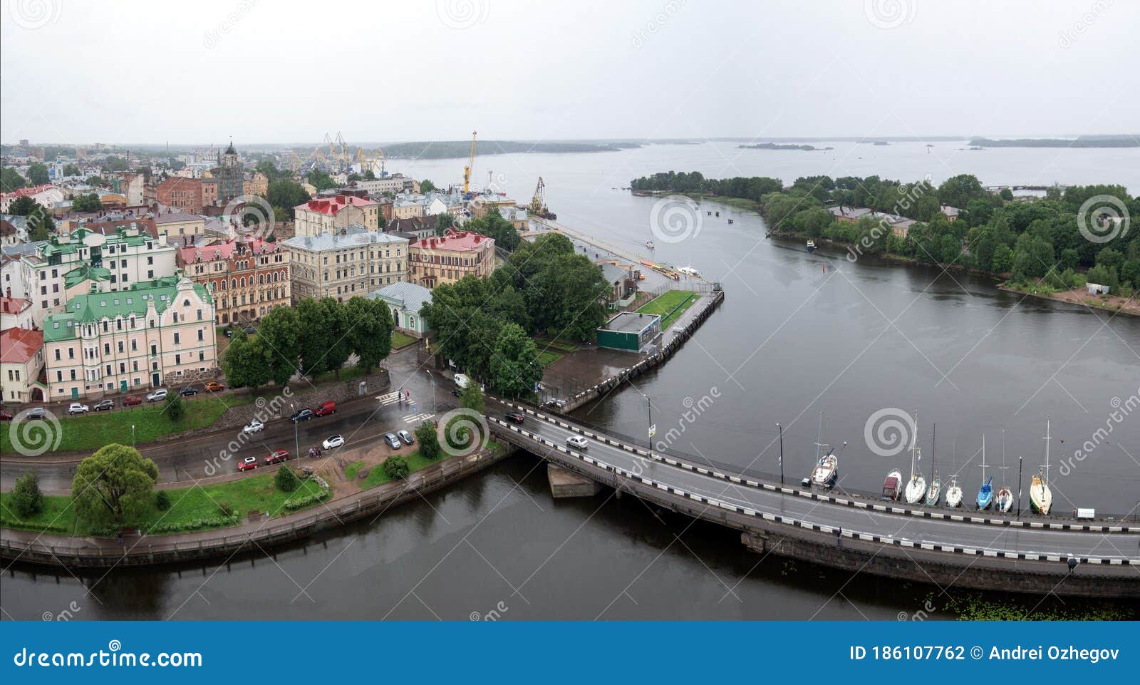 Panorama of the Old City of Vyborg Stock Photo - Image of vyborg ...
