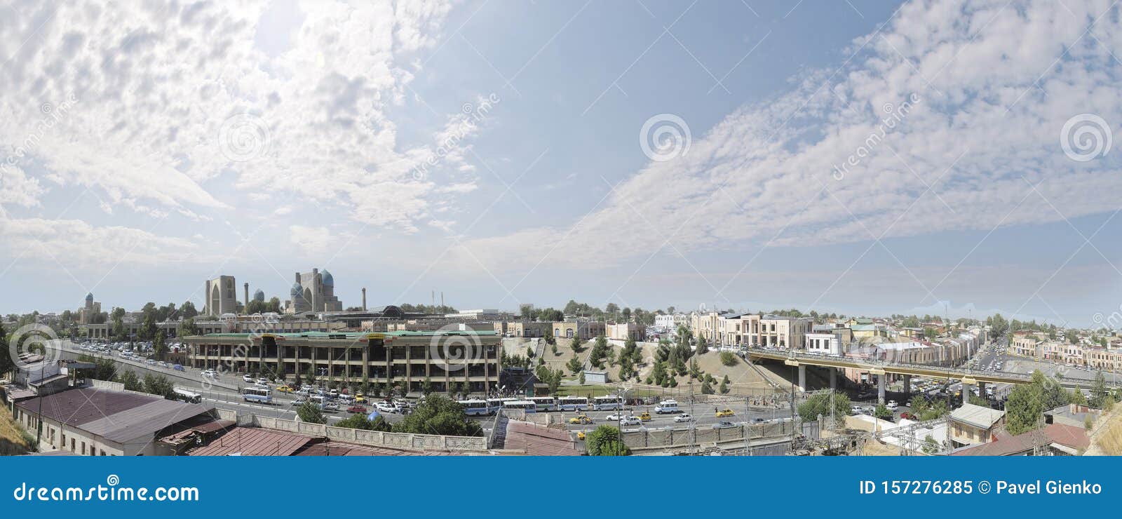 Panorama of old Samarkand editorial image. Image of little - 157276285