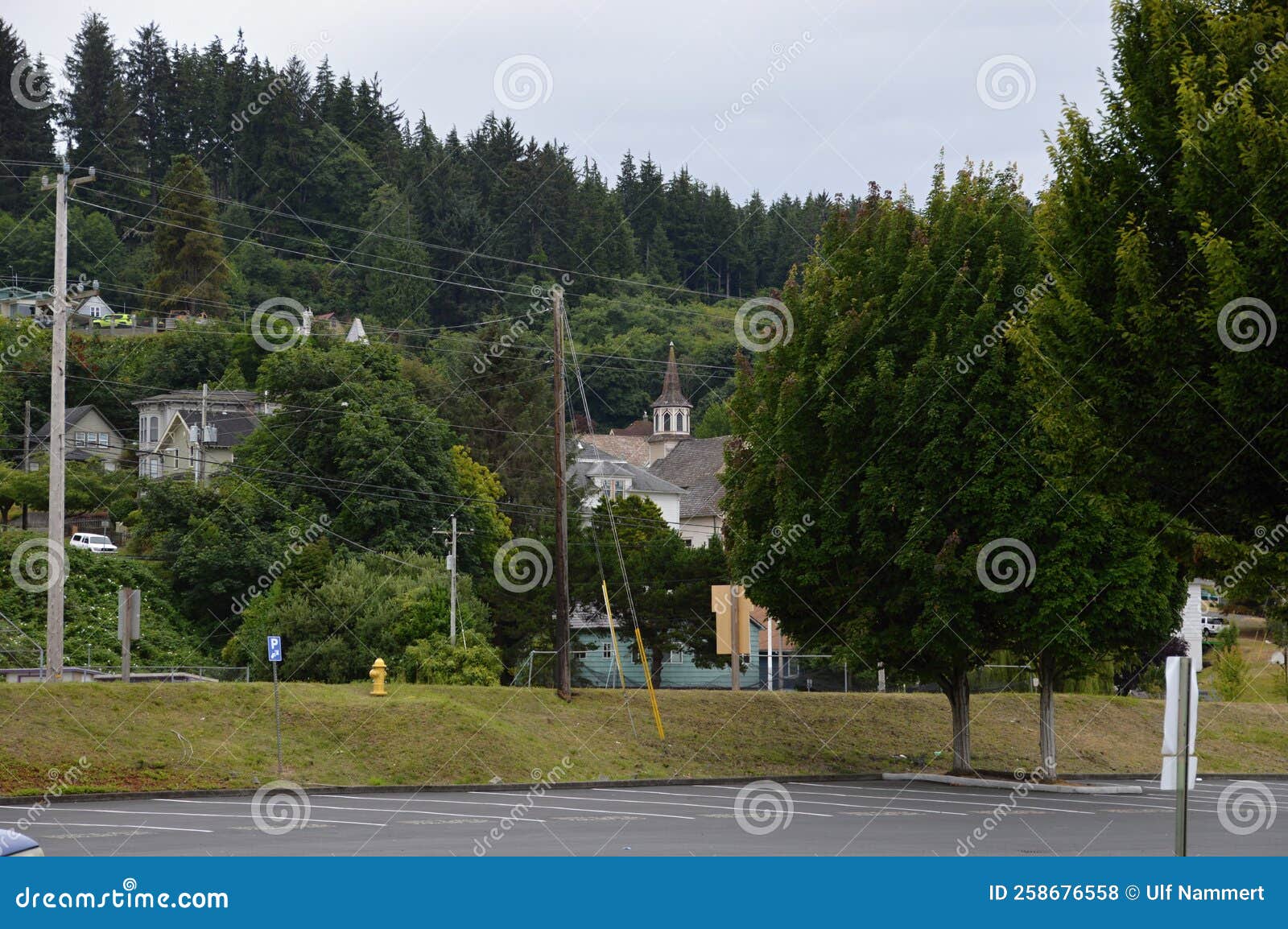 Panorama of the Old Town of Astoria, Oregon Stock Photo - Image of ...
